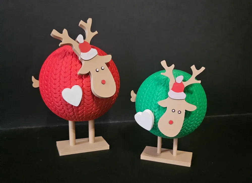 knitted christmas reindeer by Mimi home decoration - MakerWorld