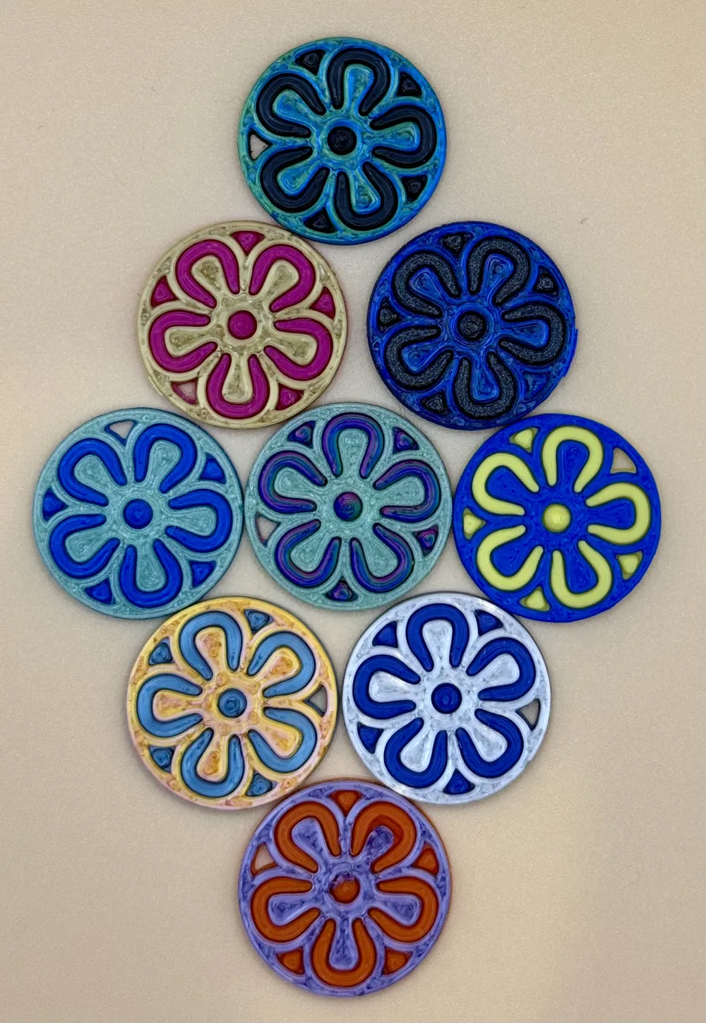 Tile flower - Free 3D Print Model - MakerWorld
