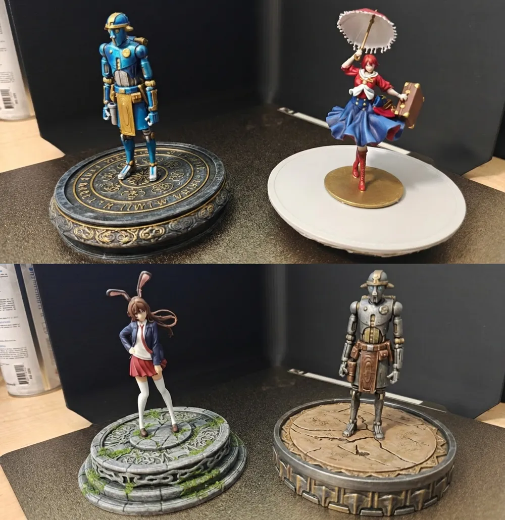 Decorative Display Bases Collection 1 (100mmx20mm) - Free 3D Print ...