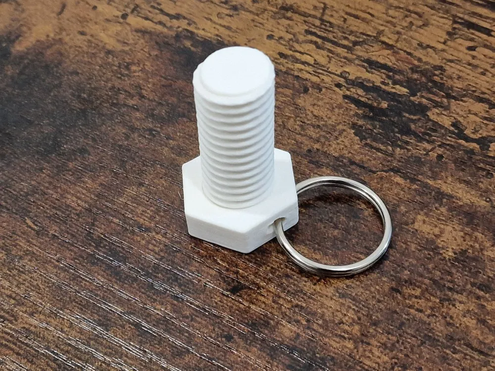 Bolt keychain with secret chamber by josuanbn - MakerWorld
