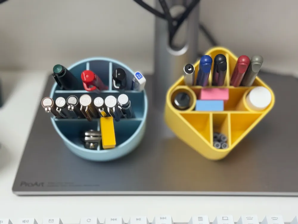 Desk Organizer - Slanted Cube by Meyui MakerWorld: Download Free 3D Models