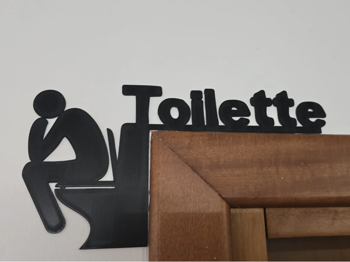 PIP Thinker Toilet Sign above door - Free 3D Print Model - MakerWorld
