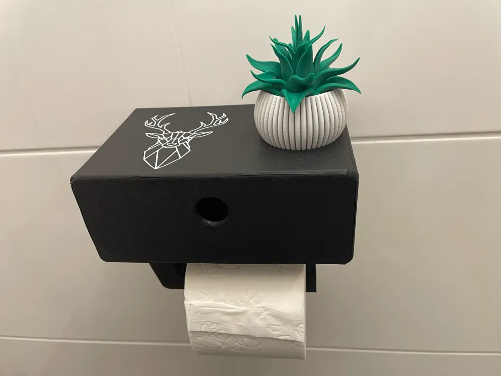 Modern Toilet Paper Holder with Deer Decor - Free 3D Print Model ...