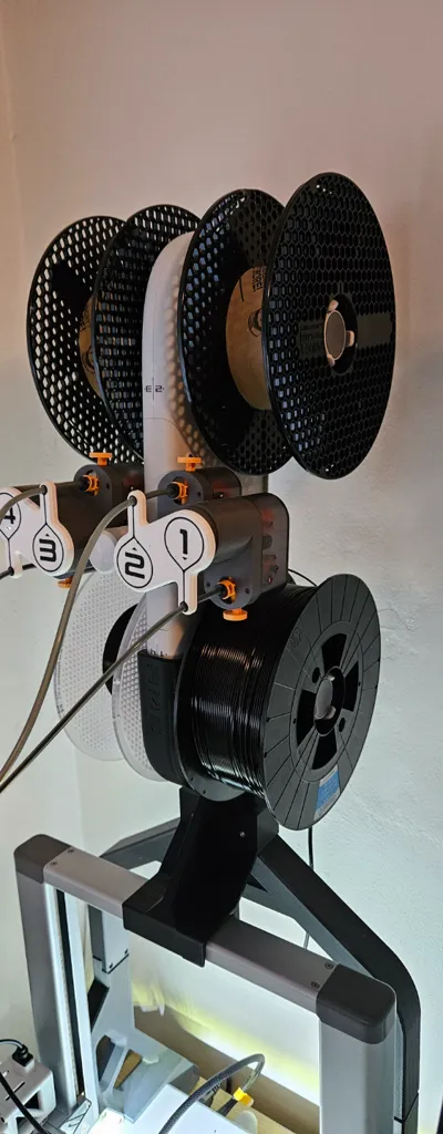 Vertical AMS Lite top mount for A1 with numbers Remixed by ATTV85 ...