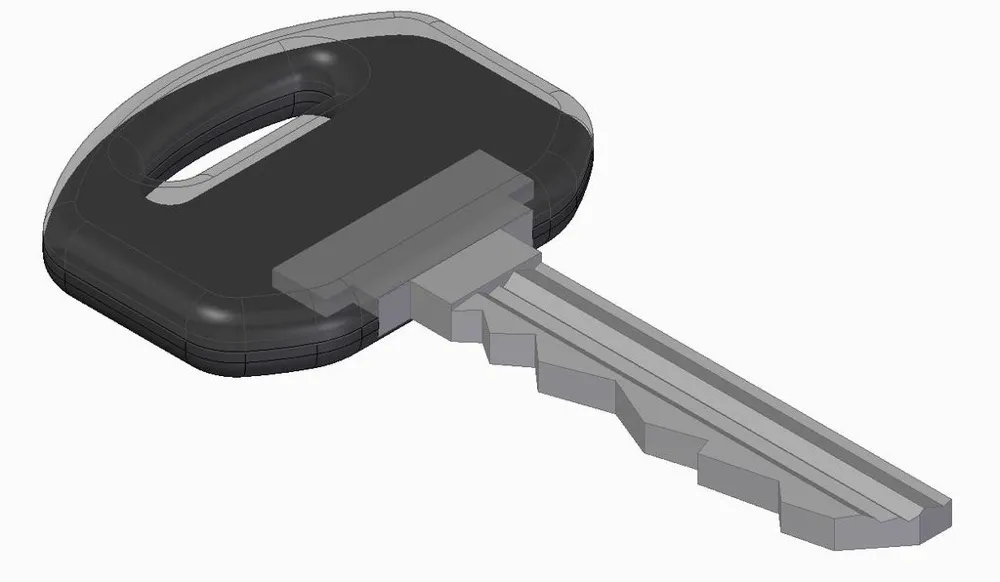 plastic replacement part for keys with 16x4x2,5mm shafts by distrubi ...