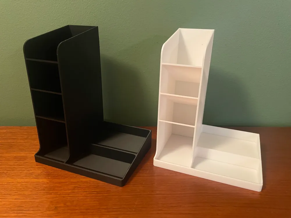 Vertical Desk Organizer + tray Remixed by fillilutten - MakerWorld