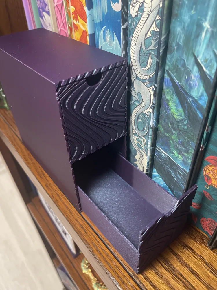 Trippy Wave Bookshelf Organizer 2 Drawer Storage - Free 3D Print Model ...