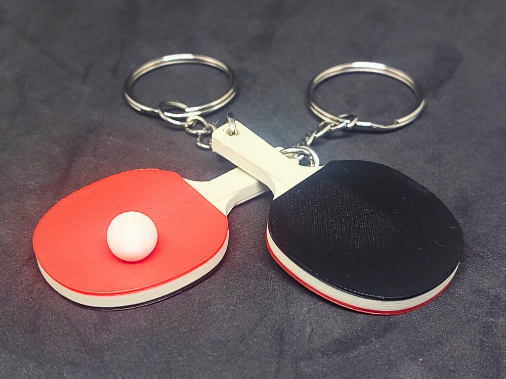 Mini Ping Pong Paddle – Keychain - Free 3D Print Model - MakerWorld