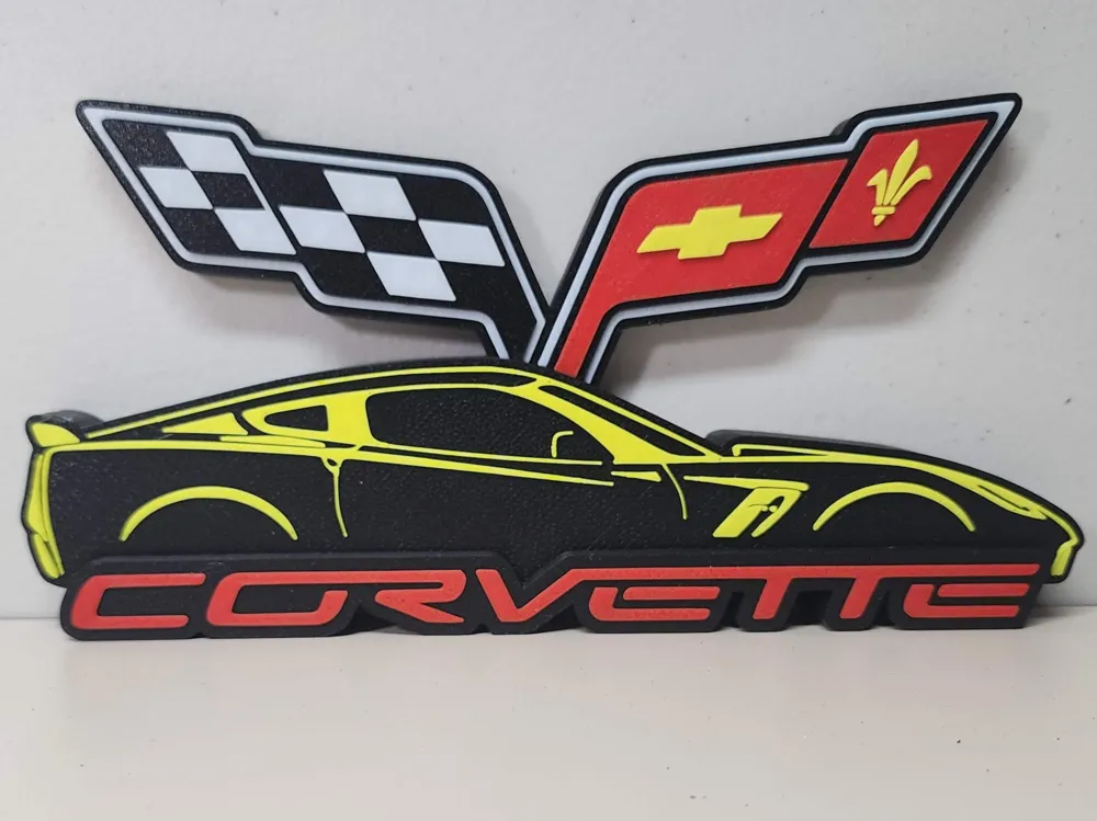 Corvette C8R (Wall or Desk Display) by briankstan MakerWorld: Download ...