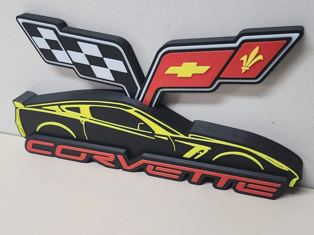 Corvette C8R (Wall or Desk Display) by briankstan MakerWorld: Download ...