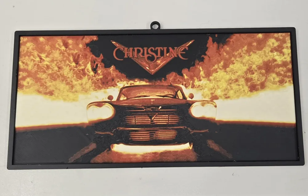 Christine Movie Poster Hueforge W/Frame - Free 3D Print Model - MakerWorld