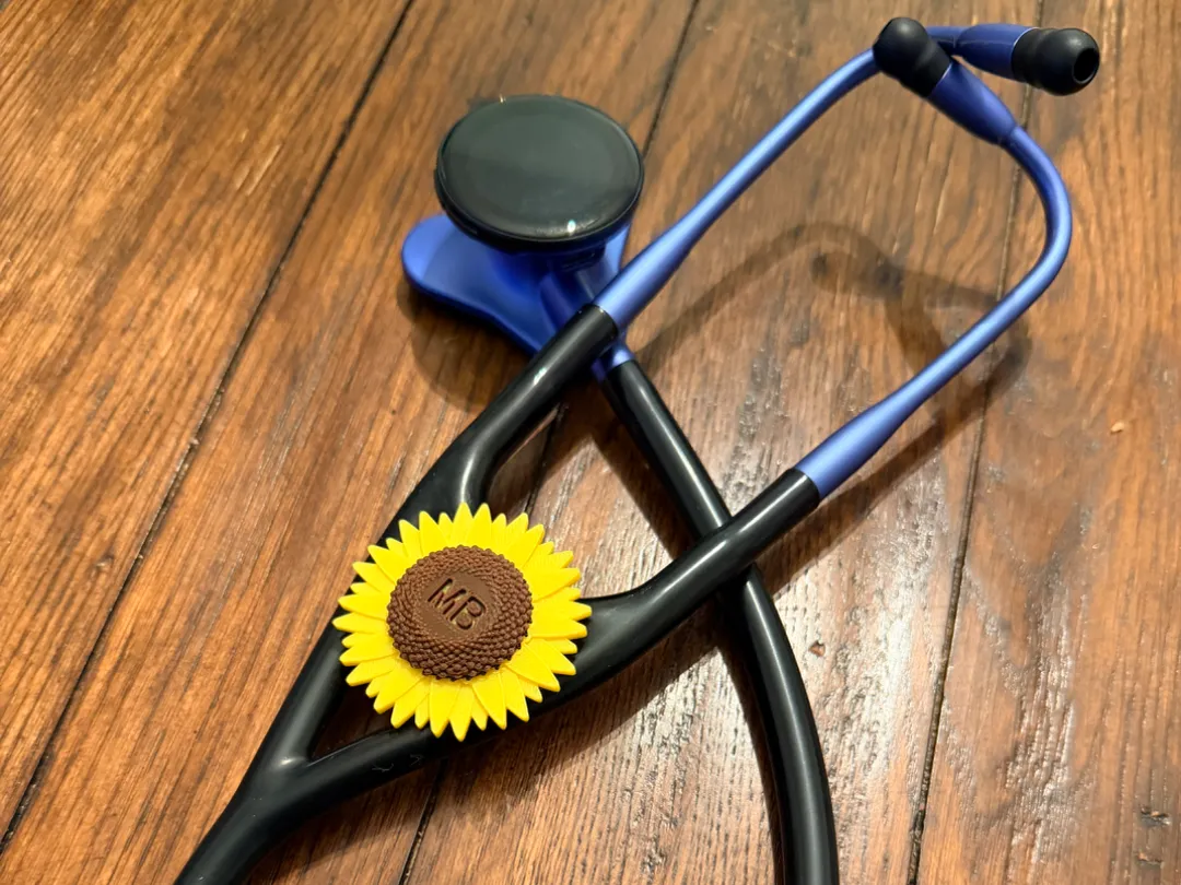 Sunflower Stethoscope Charm - Free 3D Print Model - MakerWorld