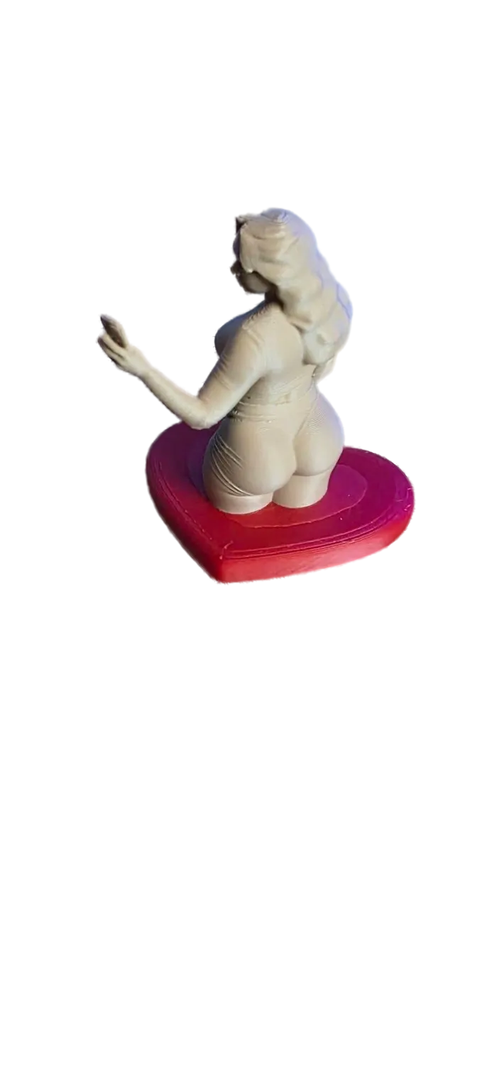 Thick Wide Hip Female Workout Yoga Valentine Heart - Free 3D Print ...