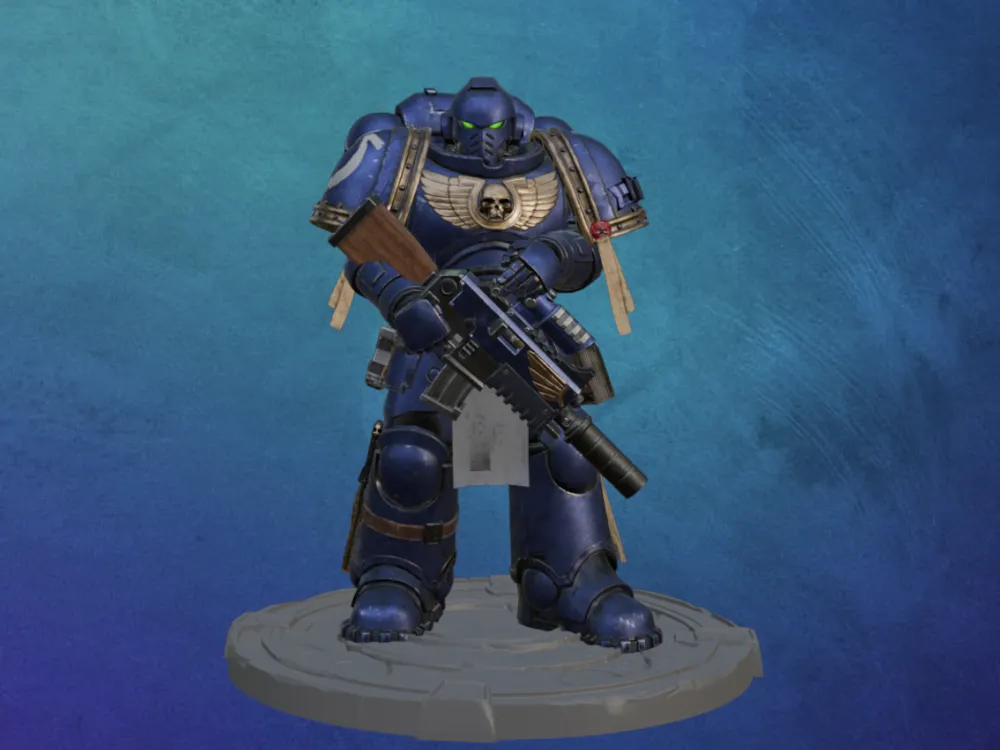 Space Marine Ultramarine Remixed by Fede3Dart - MakerWorld