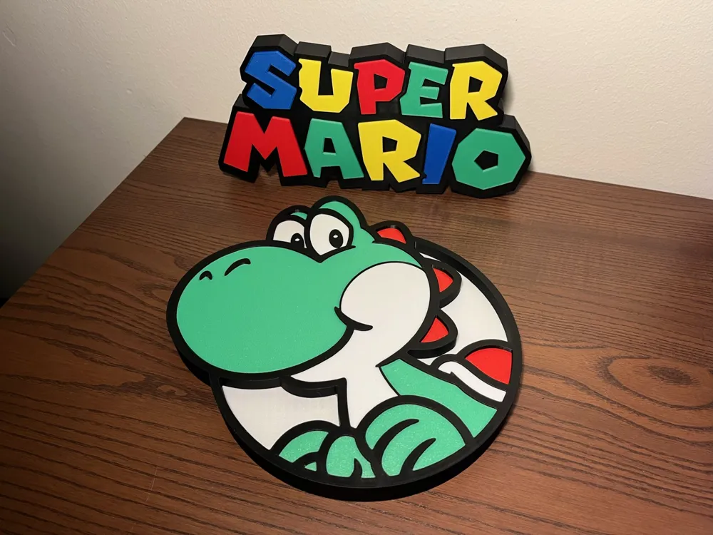 YOSHI Wall Decor NO AMS / AMS by FUN3D MakerWorld: Download Free 3D Models