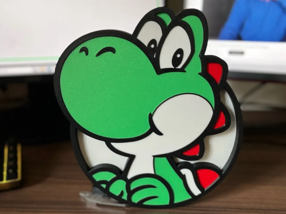 Yoshi Wall Decor No Ams Ams By Fun3d Makerworld Download Free 3d Models