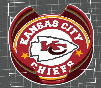 Kansas City Chiefs Coaster set - Free 3D Print Model - MakerWorld