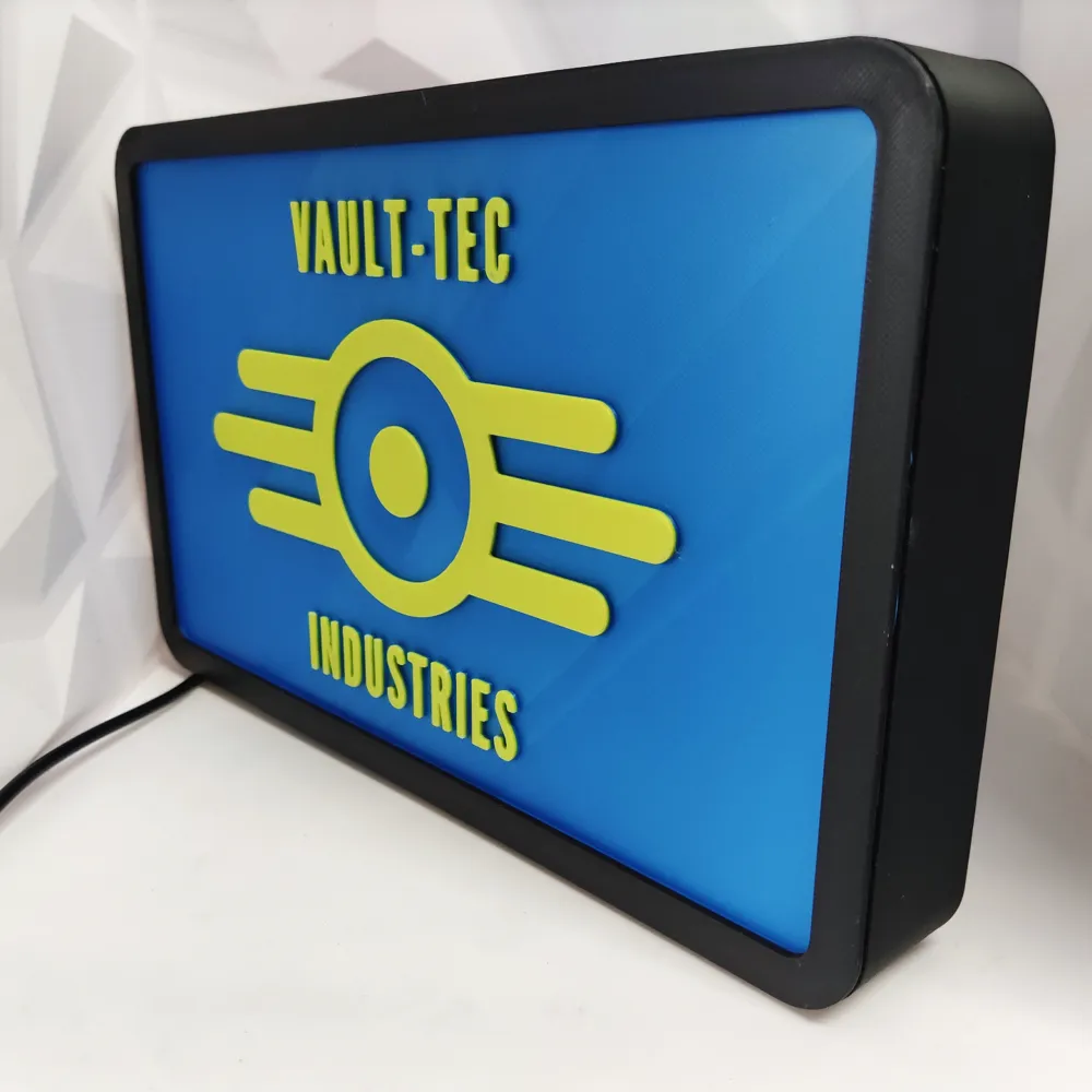 Fallout Vault-Tec Industries Lightbox by pumpkin20303 - MakerWorld