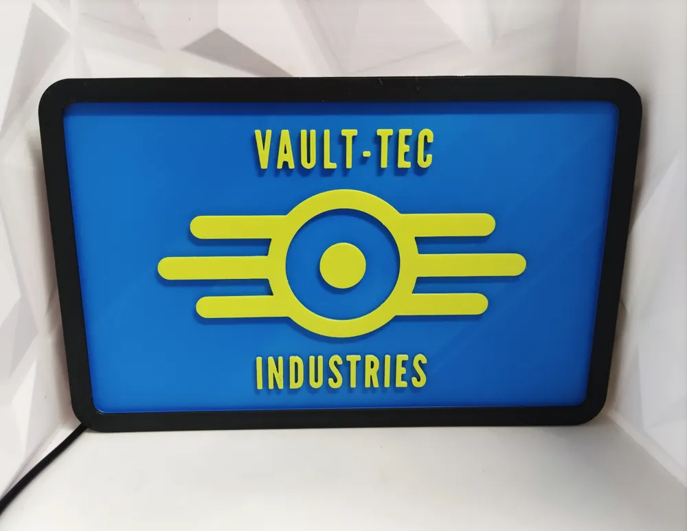 Fallout Vault-Tec Industries Lightbox by pumpkin20303 - MakerWorld