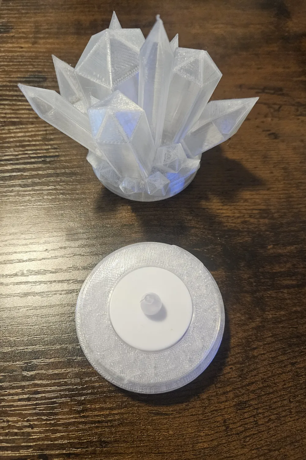 Tea Light Crystal Cluster Remixed by Delightful Dangly Bits MakerWorld ...