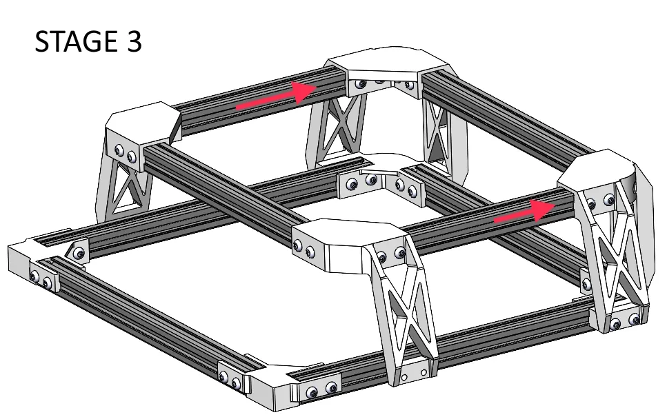 Alu Riser - 2020 aluminum profile based AMS Riser for Bambu X1 and ...