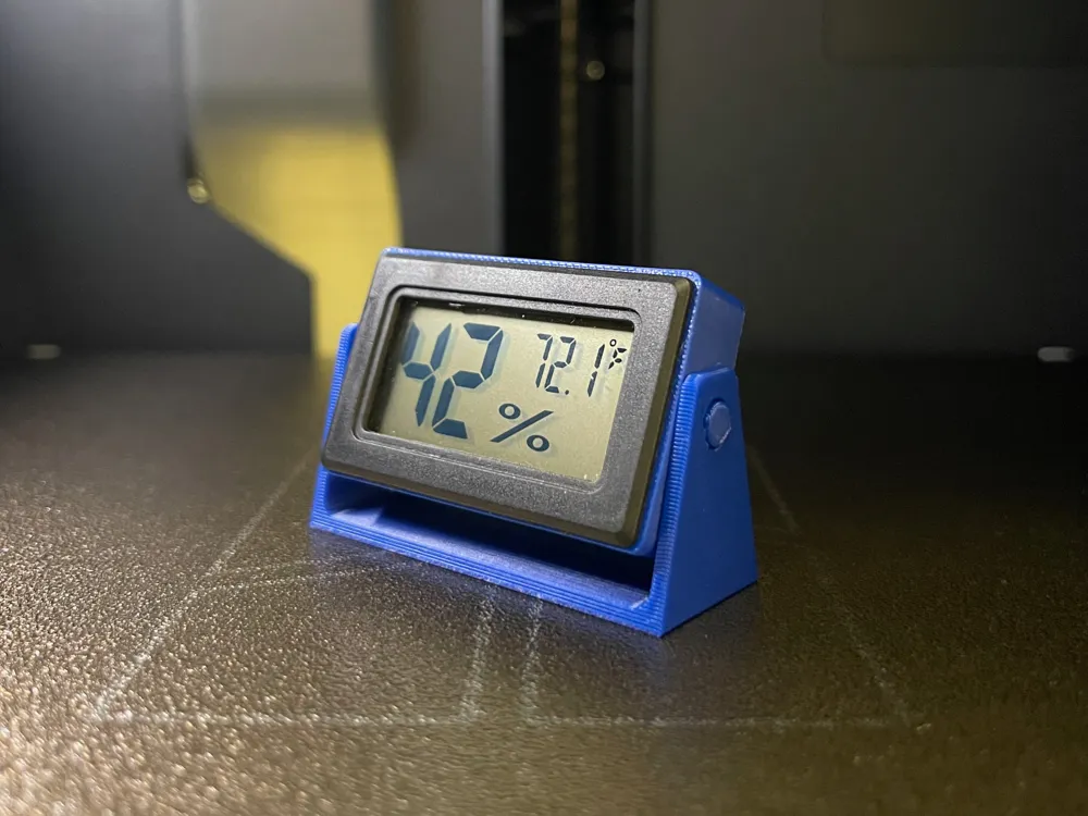 Hygrometer Stand: Adjustable Angle - Free 3D Print Model - MakerWorld