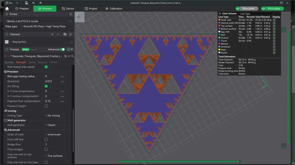 Sierpiński Triangular Bipyramid Fractal - Level 6 by Endless Design Lab 🌀 MakerWorld: Download ...