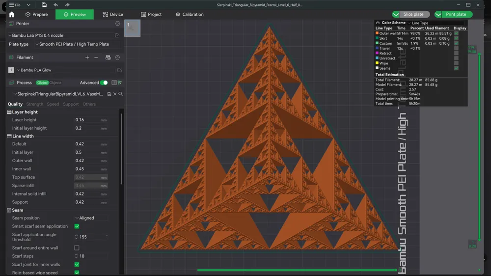 Sierpiński Triangular Bipyramid Fractal - Level 6 by Endless Design Lab ...