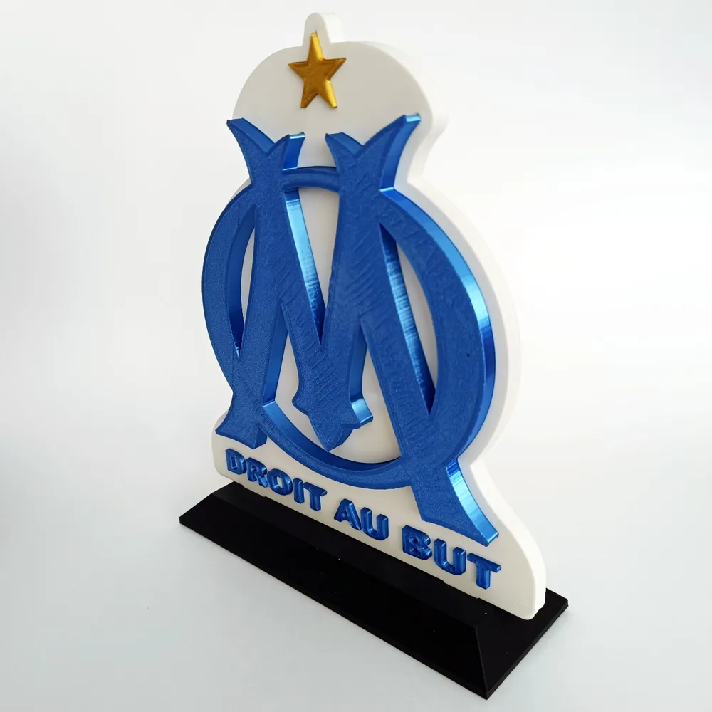 Logo 3D Olympique de Marseille von Mes impressions 3D - MakerWorld