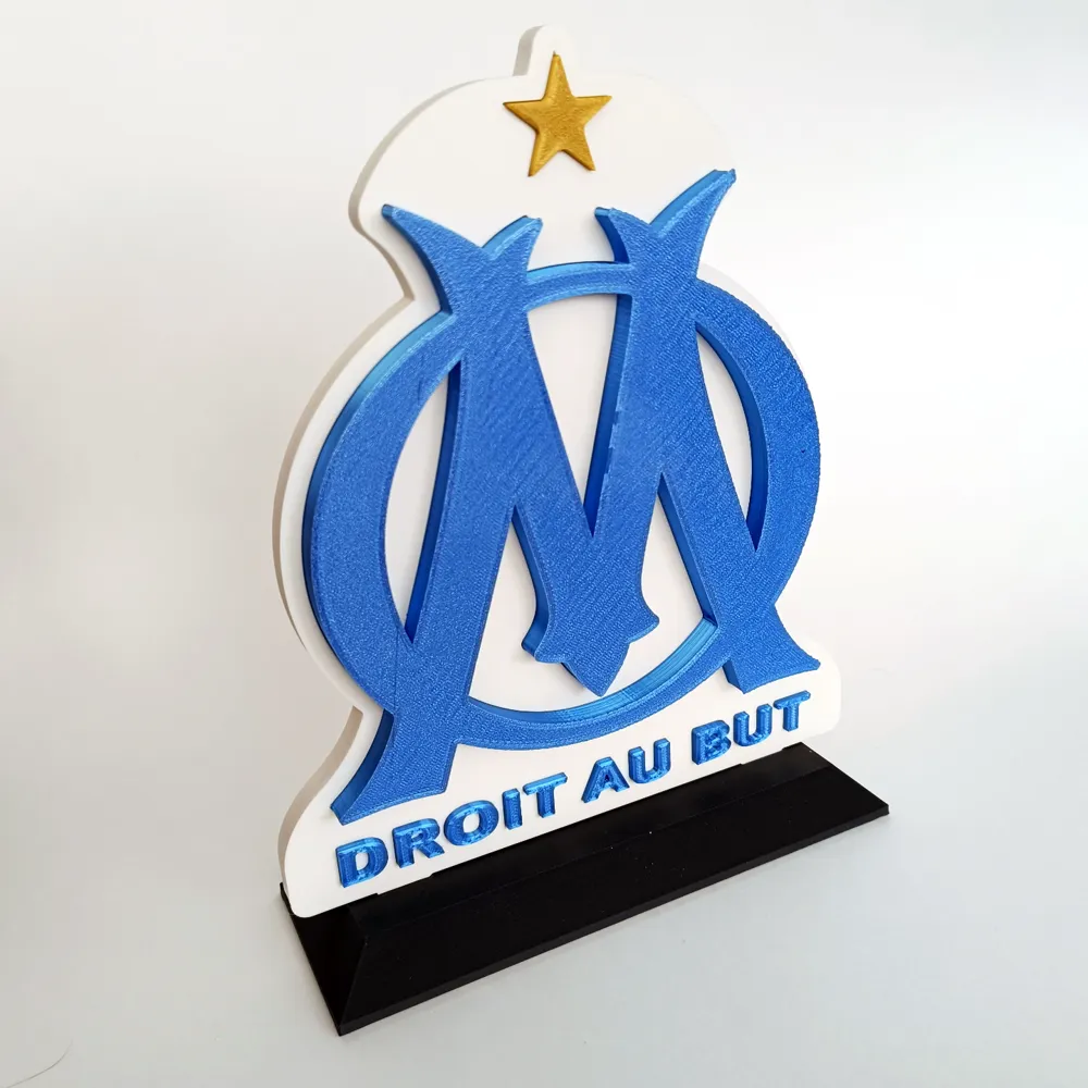 Olympique de Marseille 3D Logo by Mes impressions 3D - MakerWorld