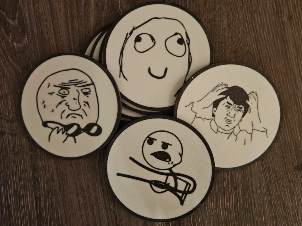 Meme Coasters (Rage Comics) by andwoh - MakerWorld
