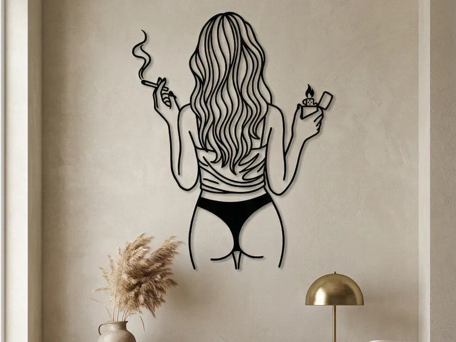 Silueta "Humo y Misterio" - Decoración de Pared - Modelo de impresión ...