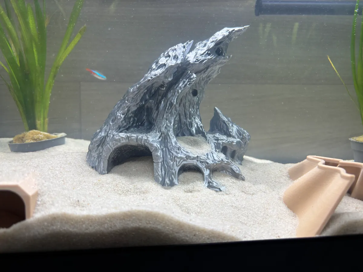 Rock cave for aquarium - Free 3D Print Model - MakerWorld