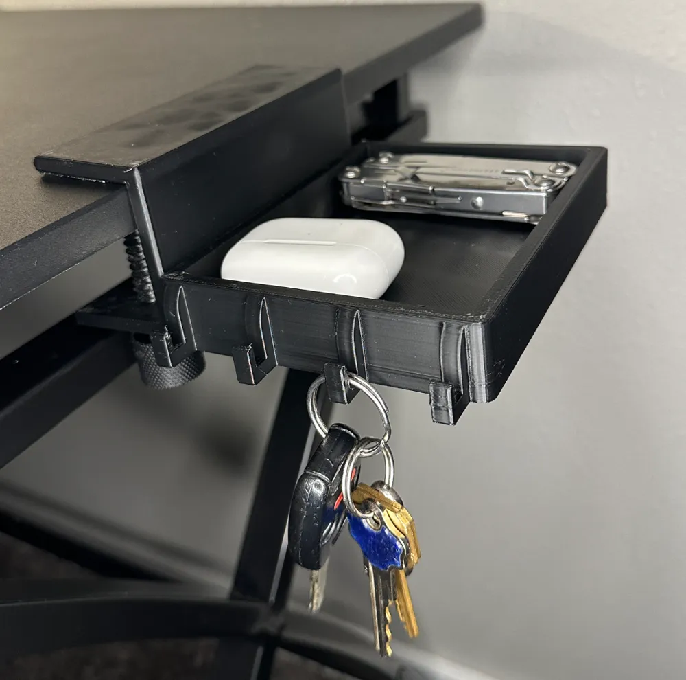 Catch All Tray - Clamp Version - Key Holder by Bhellwig - MakerWorld