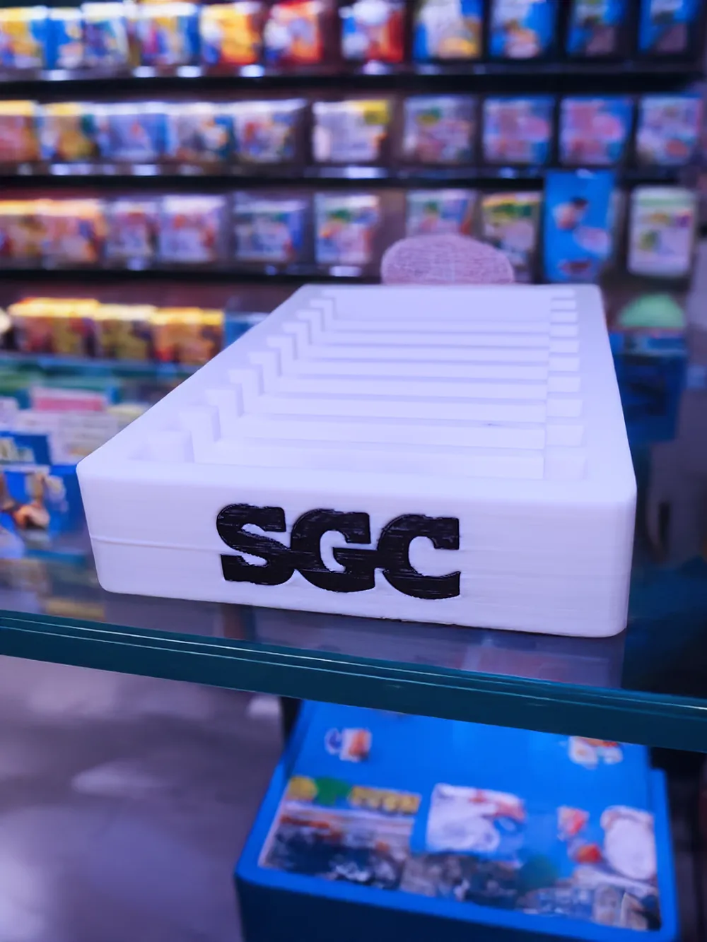 SGC Graded Card Stand with Stencil and Color Logo by Dust_ - MakerWorld