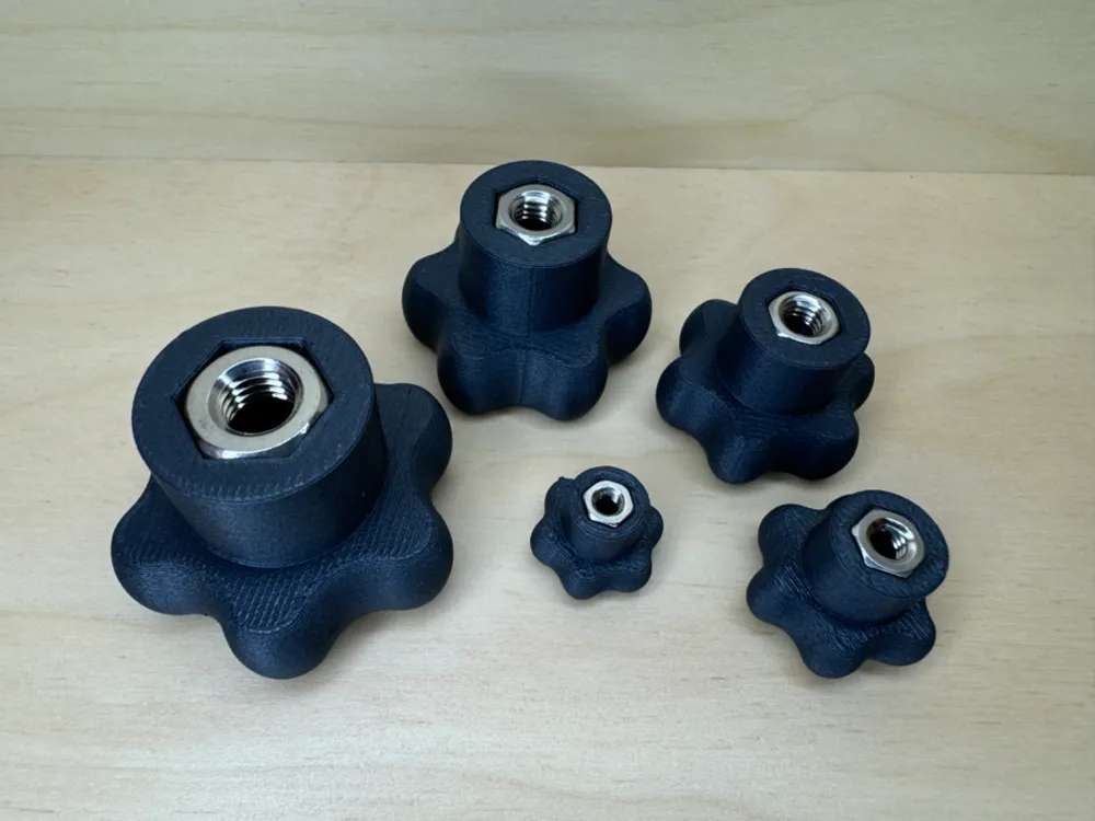 Star Knob for DIN912 Screw, M3 M4 M5 M6 M8 M10 - Free 3D Print Model ...