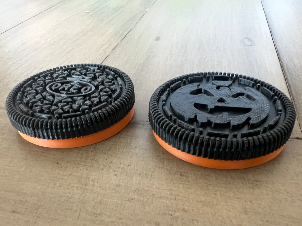 Halloween Pumpkin Oreo Cookie Magnet by Desert Tech Corner - MakerWorld