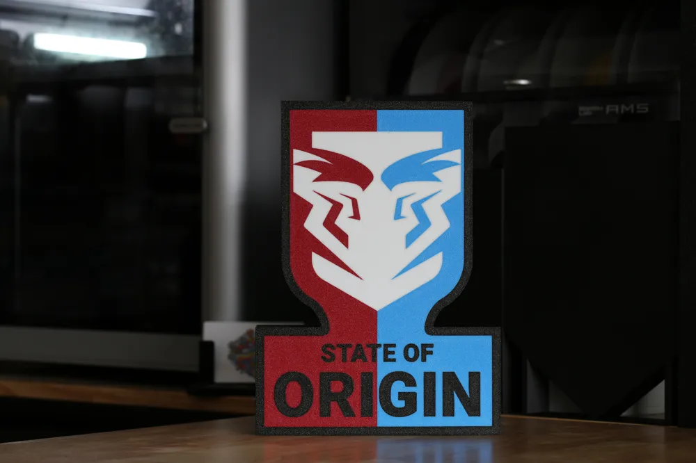 NRL Rugby State of Origin 2021 Logo LED Light Box by The 3D Print ...