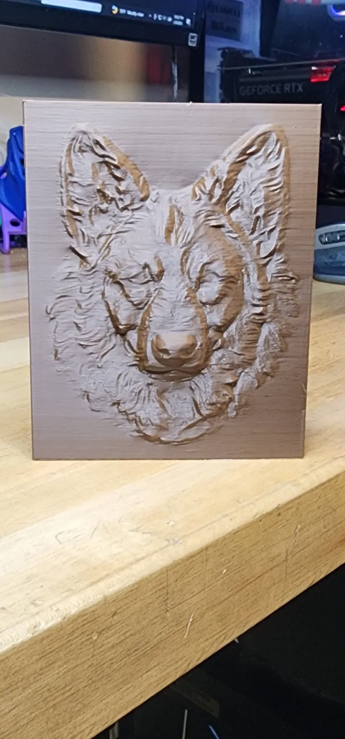 German Shepherd Dog Relief Sculpture by Florida Features Digital ...