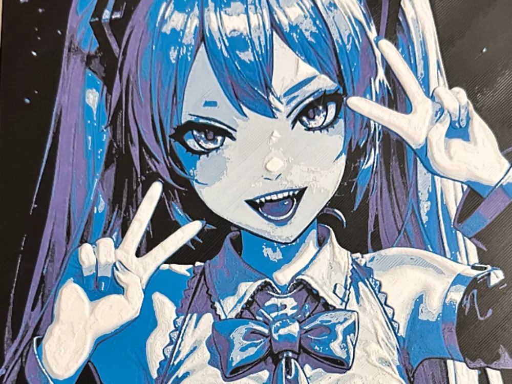 Hatsune Miku Hueforge - Free 3D Print Model - MakerWorld