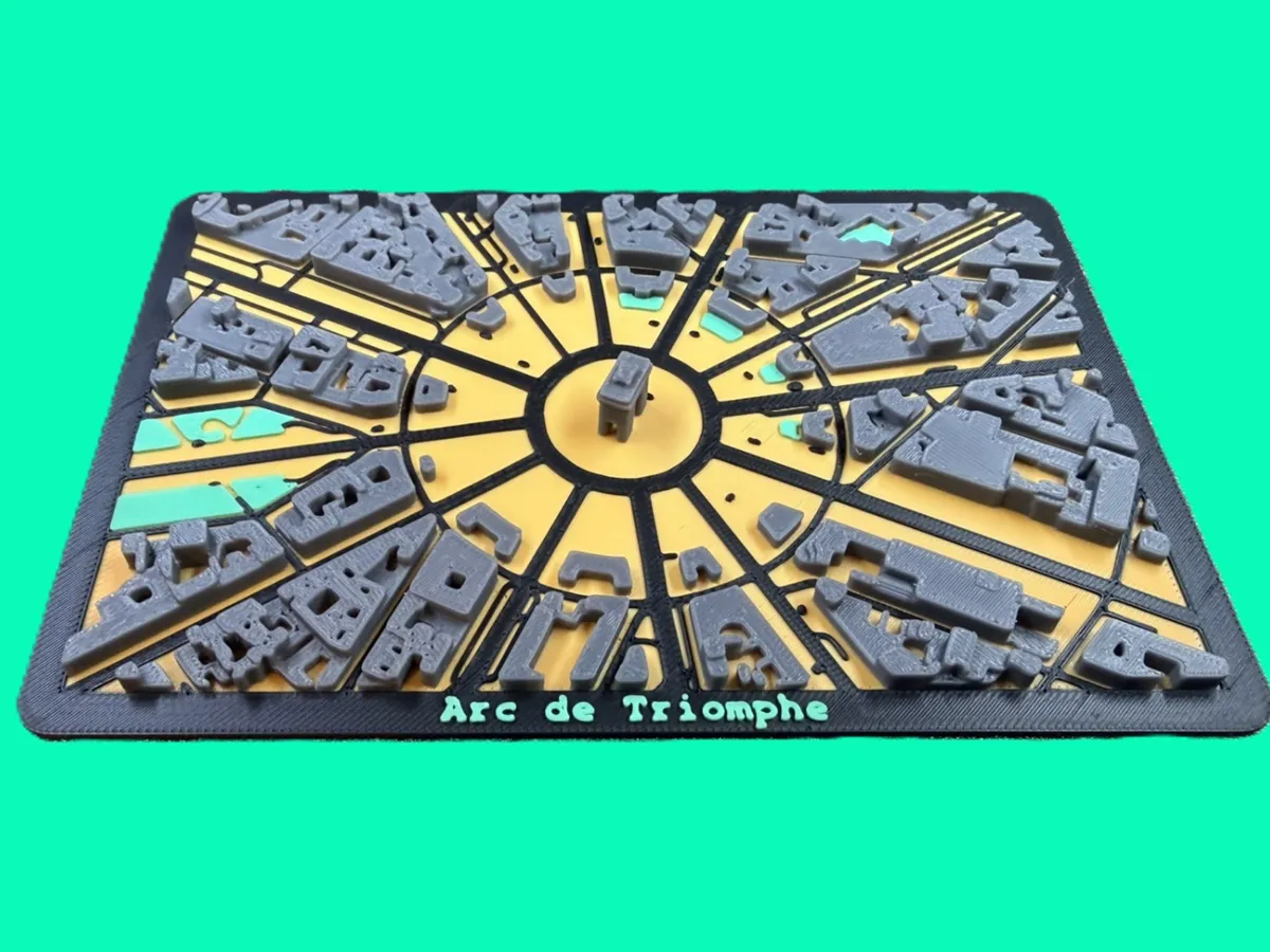 3D Map Arc de Triomphe PARIS - Free 3D Print Model - MakerWorld