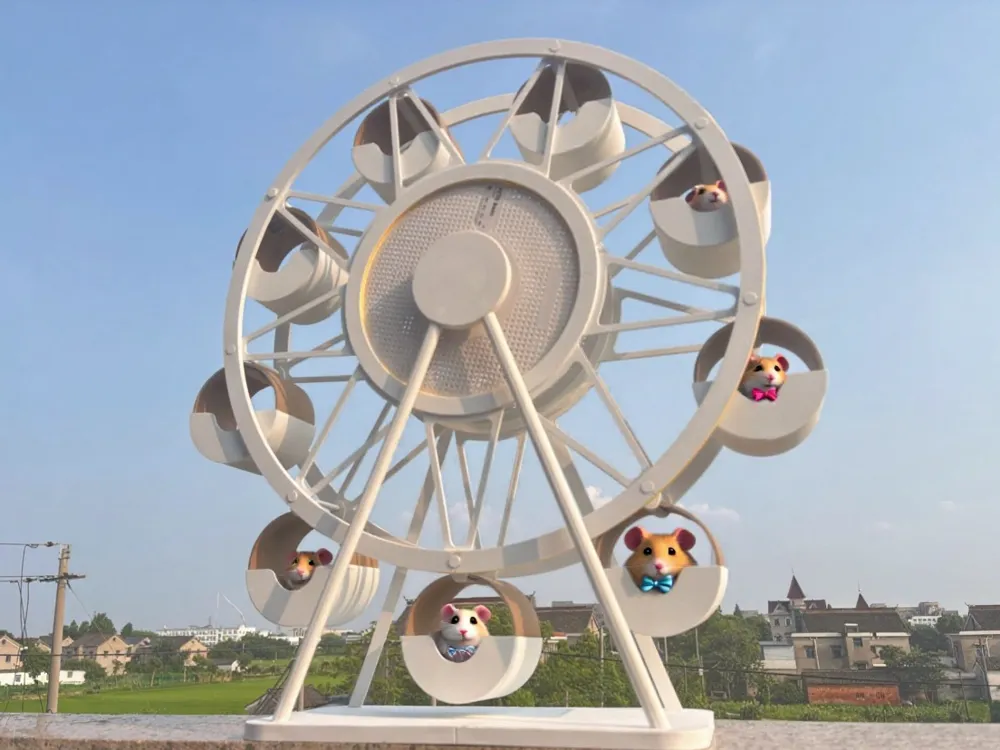 Luminous Rotating Ferris Wheel - Free 3D Print Model - MakerWorld