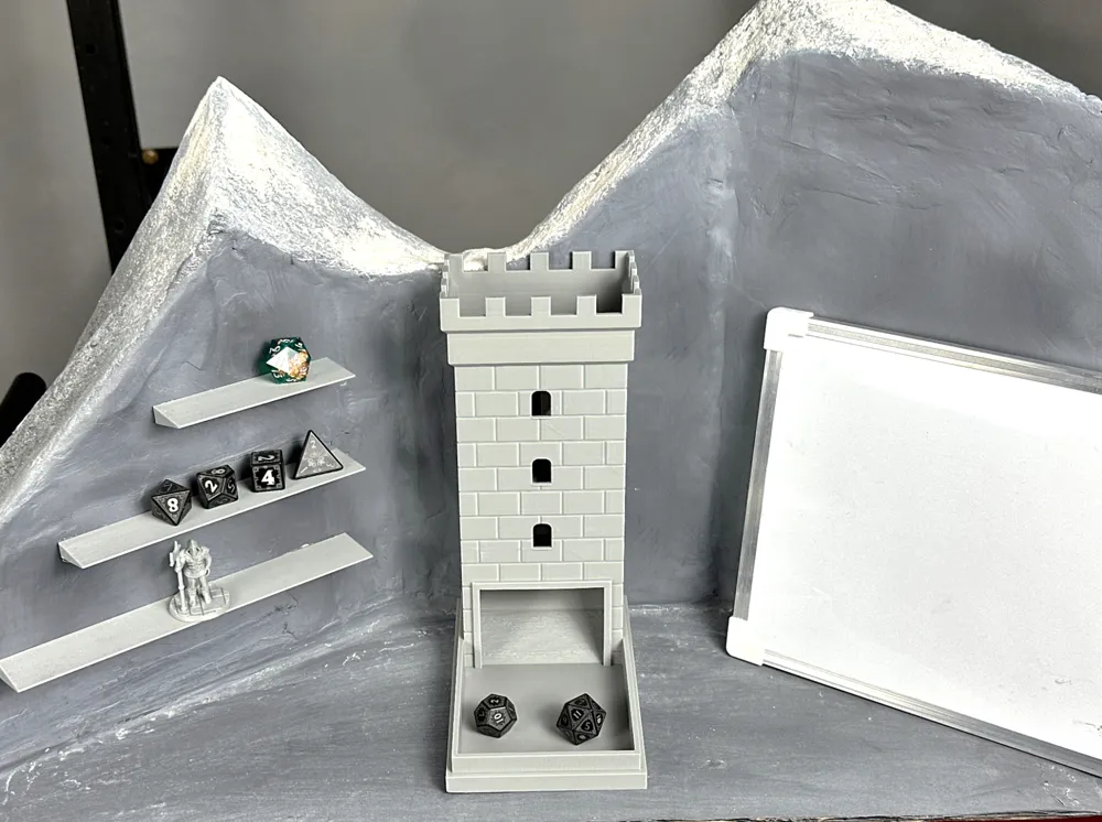 Dice Tower Castle (For DM Screen) by create3d.co - MakerWorld