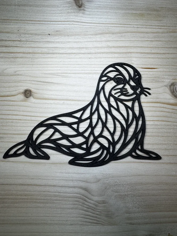 Elegant Line Animal Series - #14 Seal - Free 3D Print Model - MakerWorld