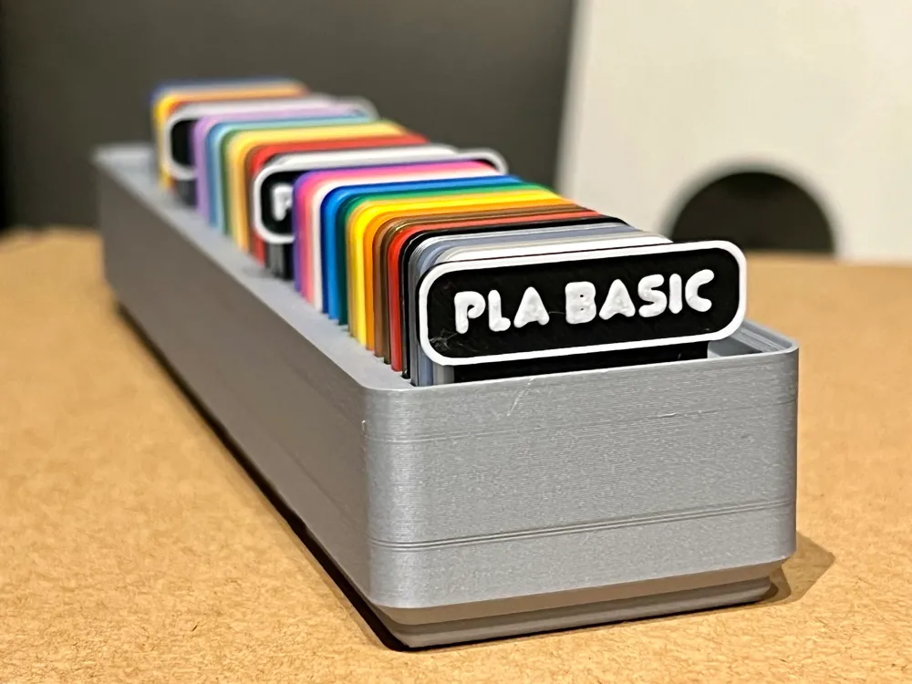 Bambulab filament swatch labels - wide version - fits under gridfinity ...