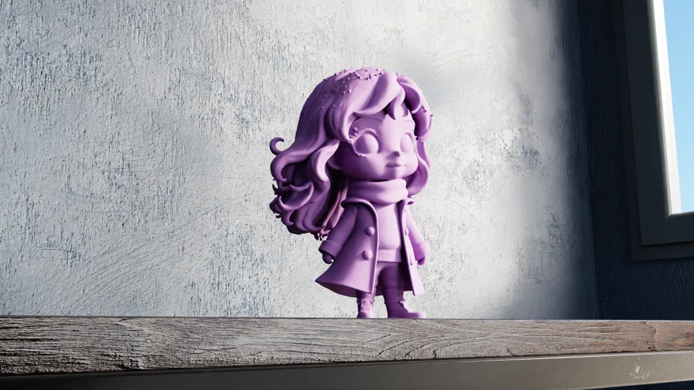 Chibi Hermione Granger under Snow - Free 3D Print Model - MakerWorld