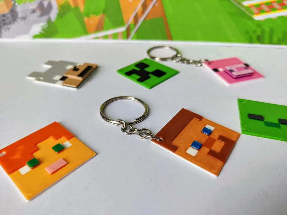 Minecraft Characters Keychains by lalou3DMakerWorld: Download Free 3D ...