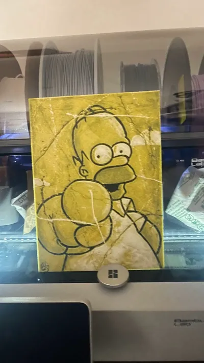 Homer Simpson Hueforge by fabiuscom - MakerWorld