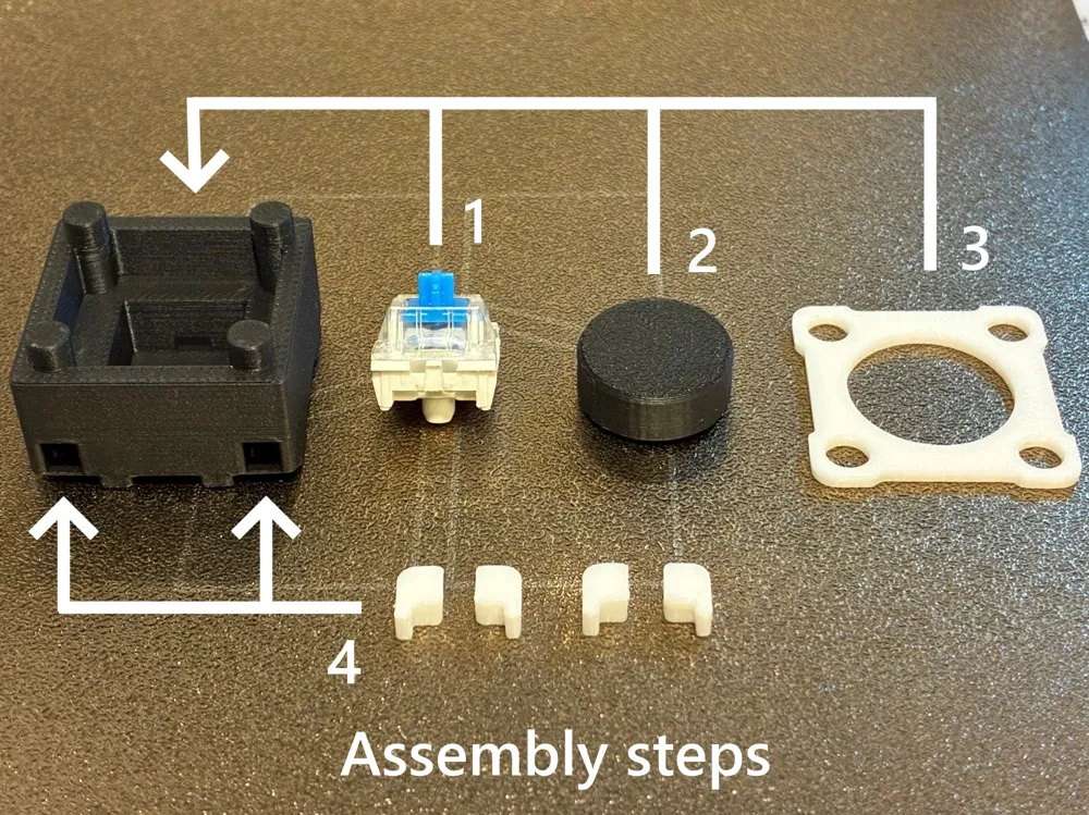 Tactile Switch Clicker (Tactile Switch) - Free 3D Print Model - MakerWorld