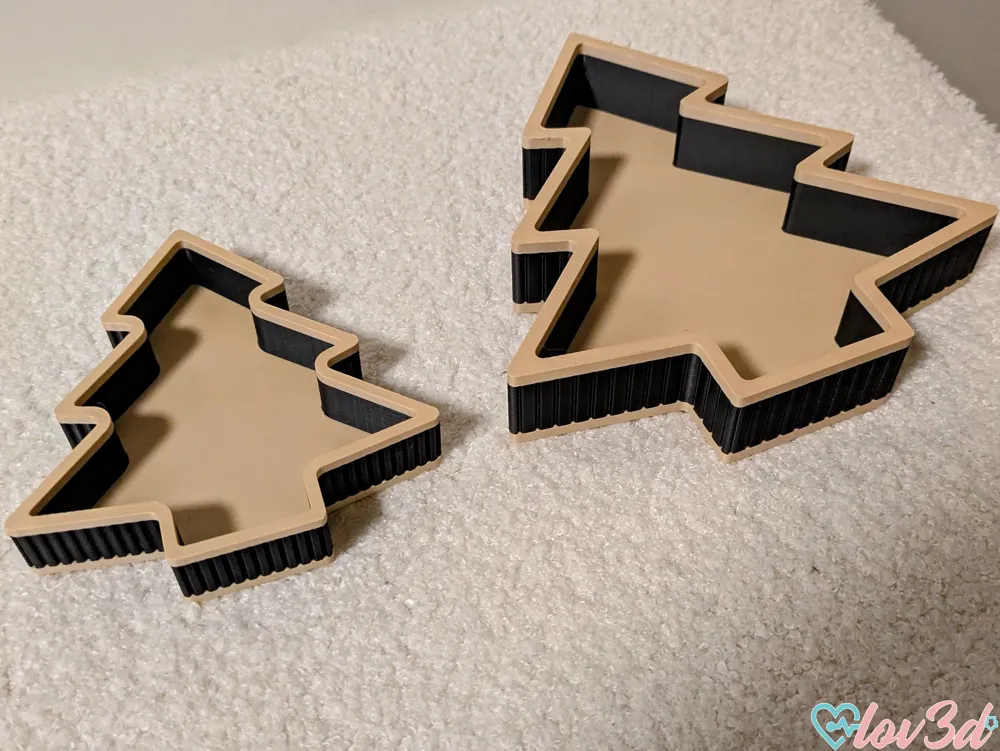 Modern Christmas Tree Tray (2 Sizes) - Free 3D Print Model - MakerWorld